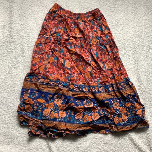 Frille frease | Skirts | Boho Maxi Skirt Nwt | Poshmark